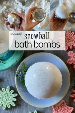 Snowball Bath Bombs (with secret snowflake soaps inside!)